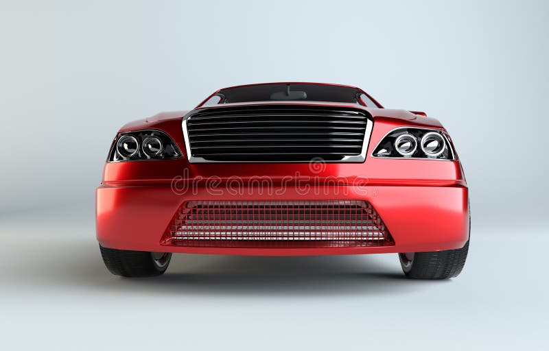 Brandless Generic Red Car stock illustration. Illustration of ...