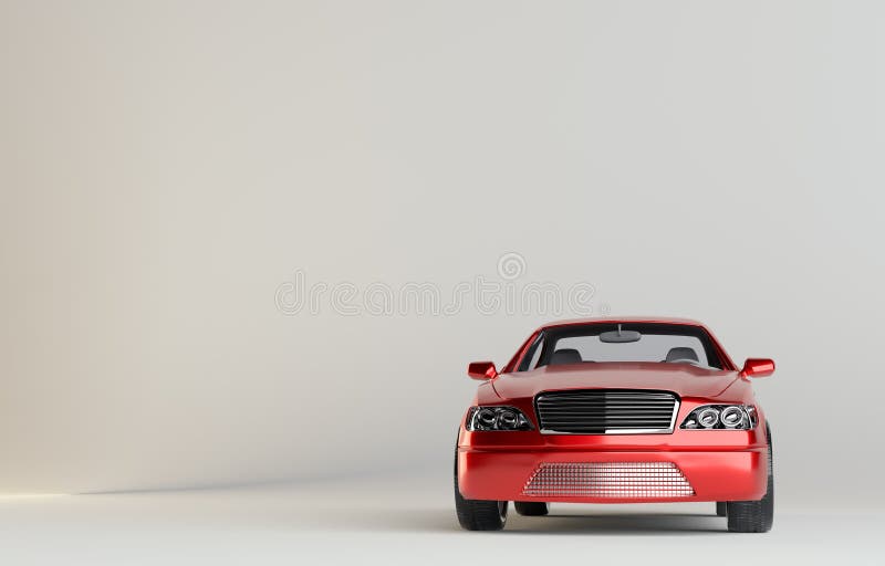 Brandless Generic Red Car stock illustration. Illustration of alloy ...