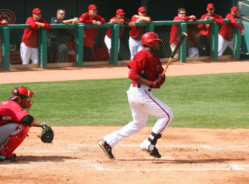 Brandon Allen gets a hit editorial photography. Image of league - 13538142