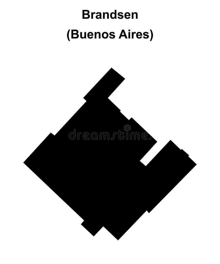 Brandsen outline map stock illustration. Illustration of borders ...