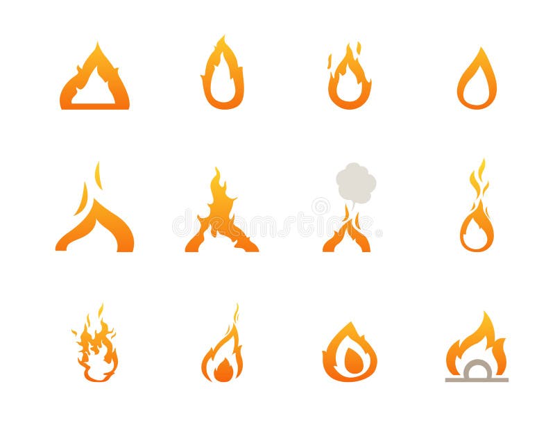 Brandsymboler vektor illustrationer. Illustration av alaric - 44342789