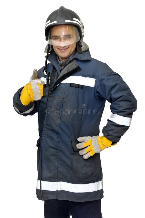 Brandweerman stock afbeelding. Image of beschermend, brandblusapparaat ...