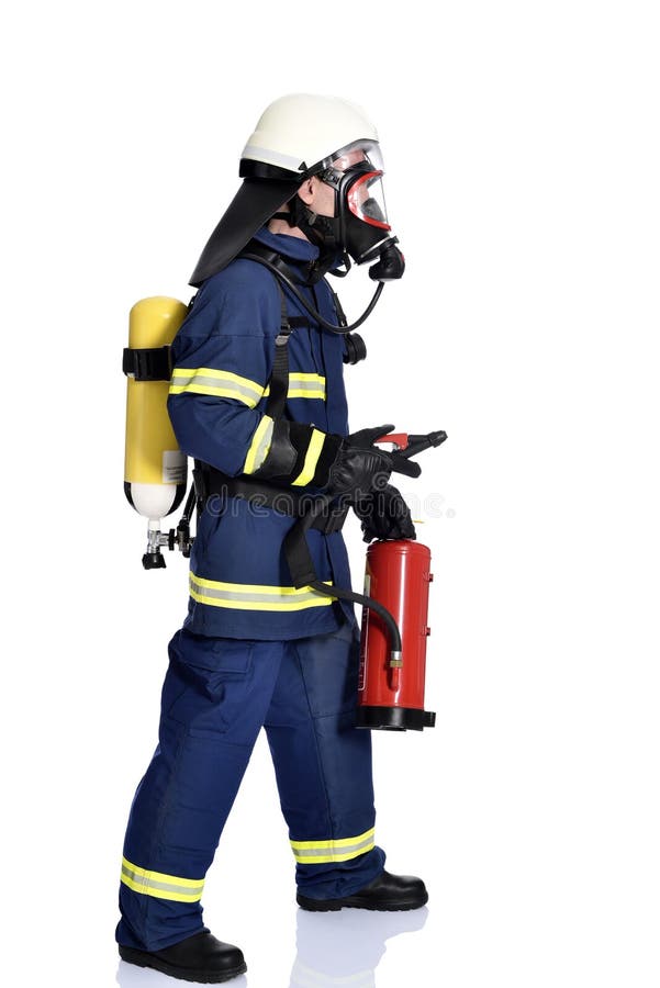 Brandweerman stock foto. Image of gevaar, vernietig, brandbestrijder ...