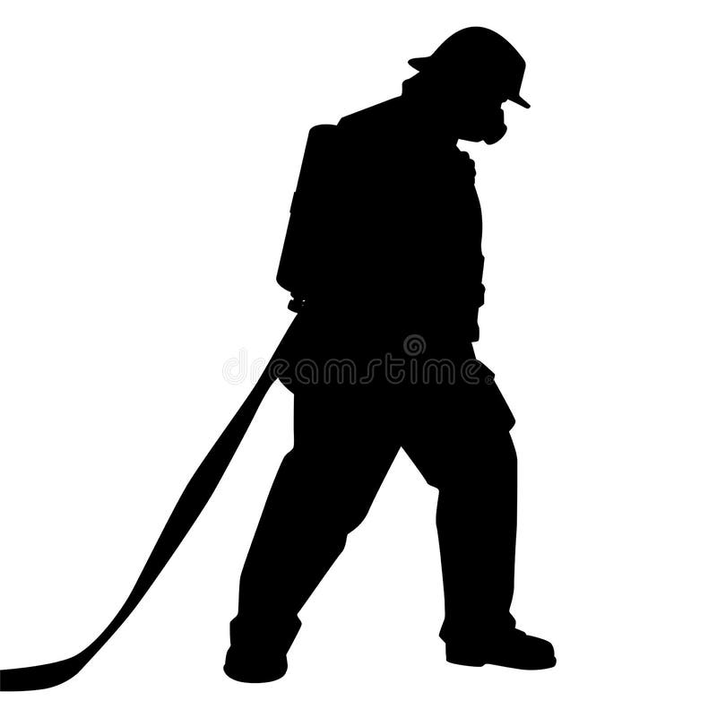 Brandweeruitrusting Neon Gloed Pictogramillustratie Stock Illustratie ...