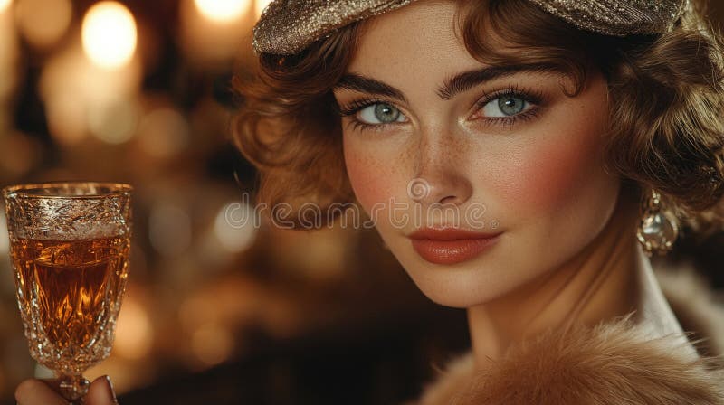 Brandy Alexander at a Roaring Twenties-themed Party Stock Image - Image ...