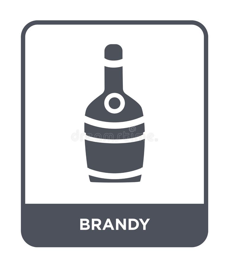 Brandy Glass Icon in Trendy Design Style. Brandy Glass Icon Isolated on ...