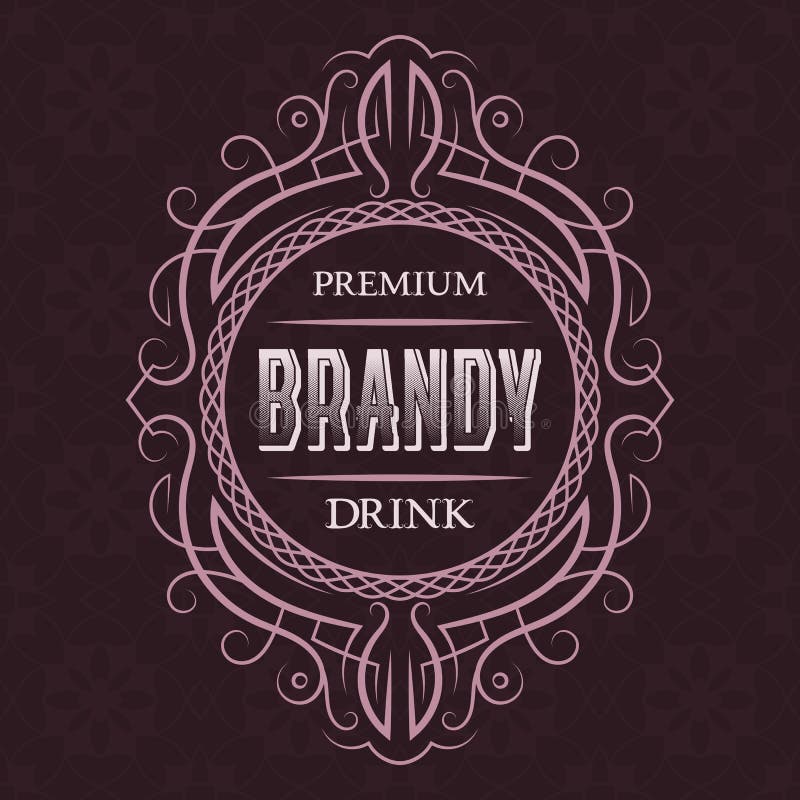 Brandy Vintage Poster Design Template Stock Vector - Illustration of ...