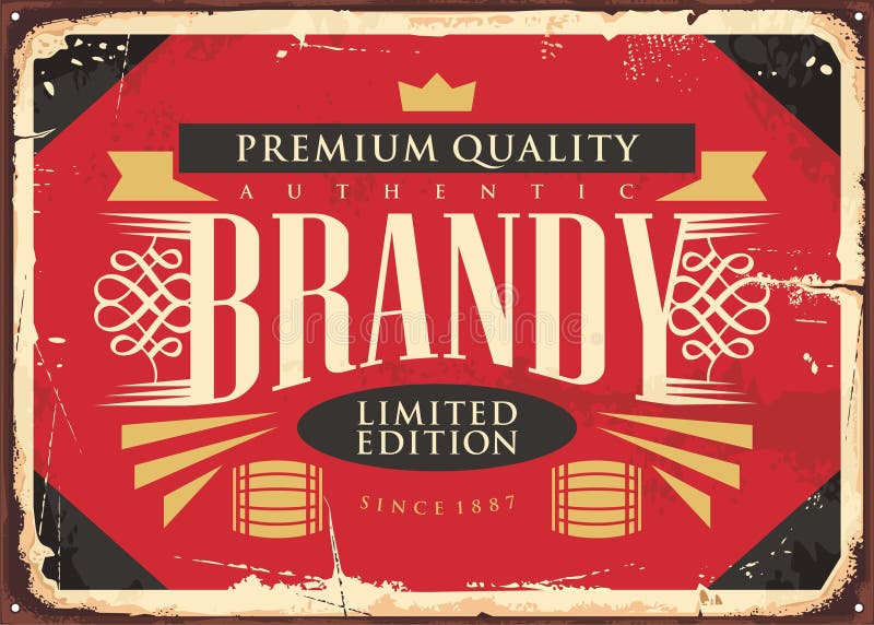 Brandy retro sign stock vector. Illustration of grunge - 385163950