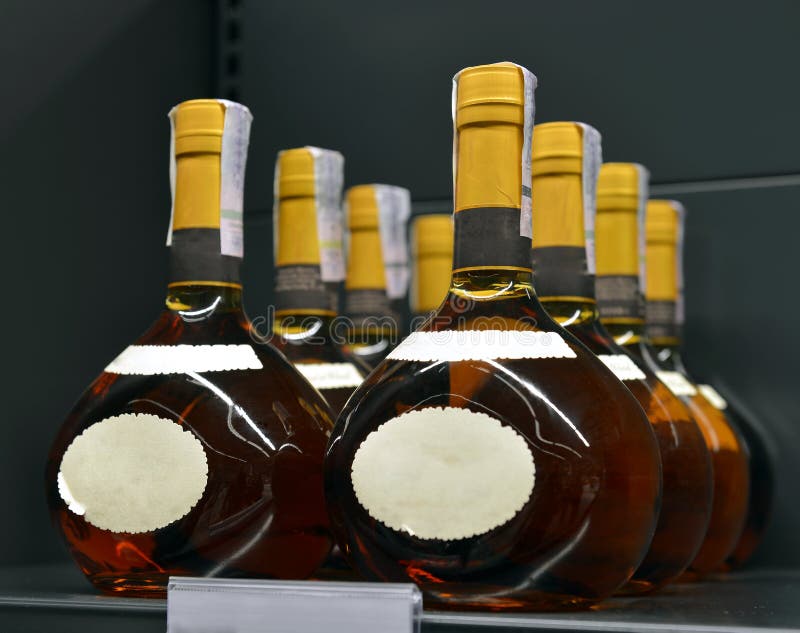 Brandy in the stores stock image. Image of distilled - 31968855
