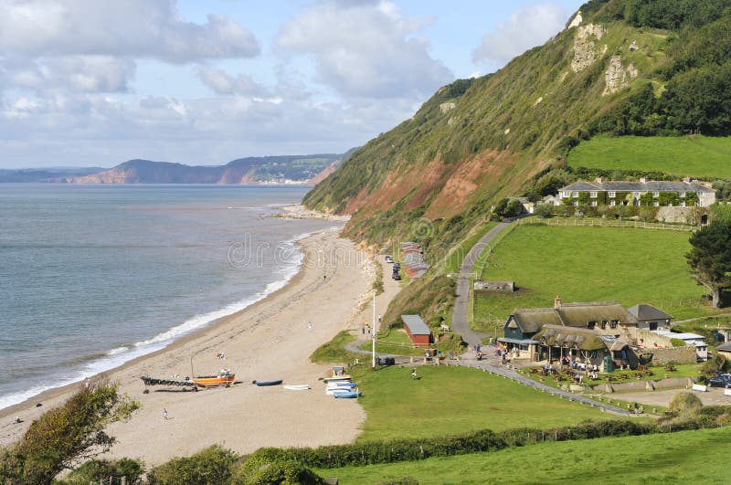 Branscombe beach stock image. Image of field, travel - 29501207