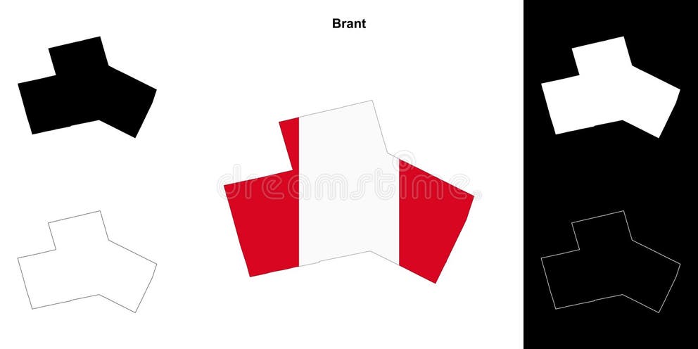 Brant outline map stock vector. Illustration of shape - 361021751