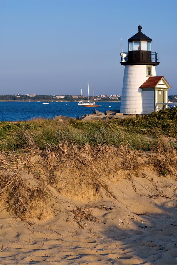 Brant Point Lighthouse En La Isla De Nantucket, MA Imagen de archivo ...
