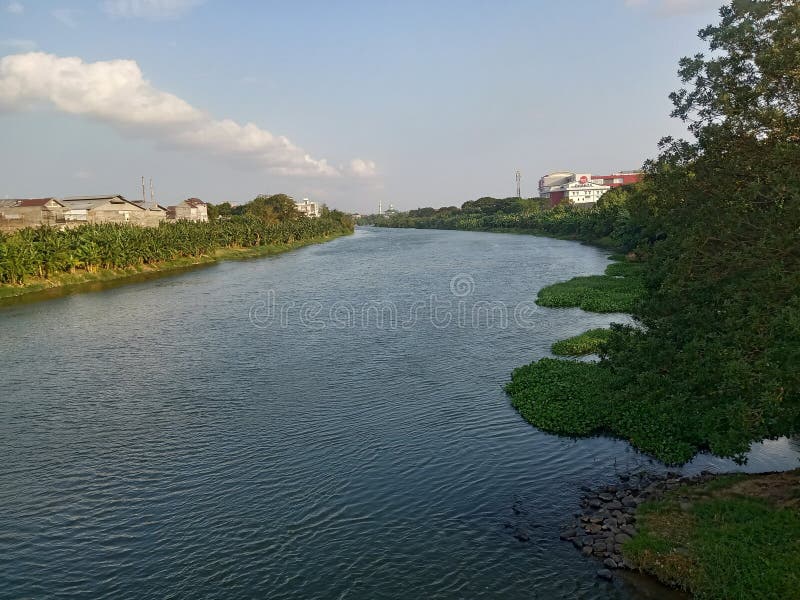 Brantas River Which Stretches in East Java Stock Image - Image of timur ...