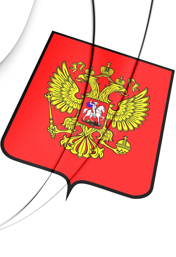 Brasão de Rússia ilustração stock. Ilustração de acenar - 83931357