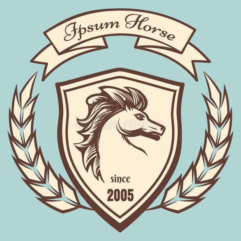 Brasão Medieval Com O Capacete Do Cavaleiro Ilustração do Vetor ...