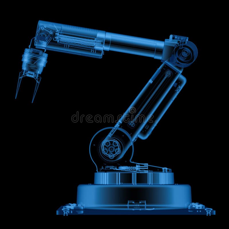 Bras de robot du rayon X illustration stock. Illustration du ...