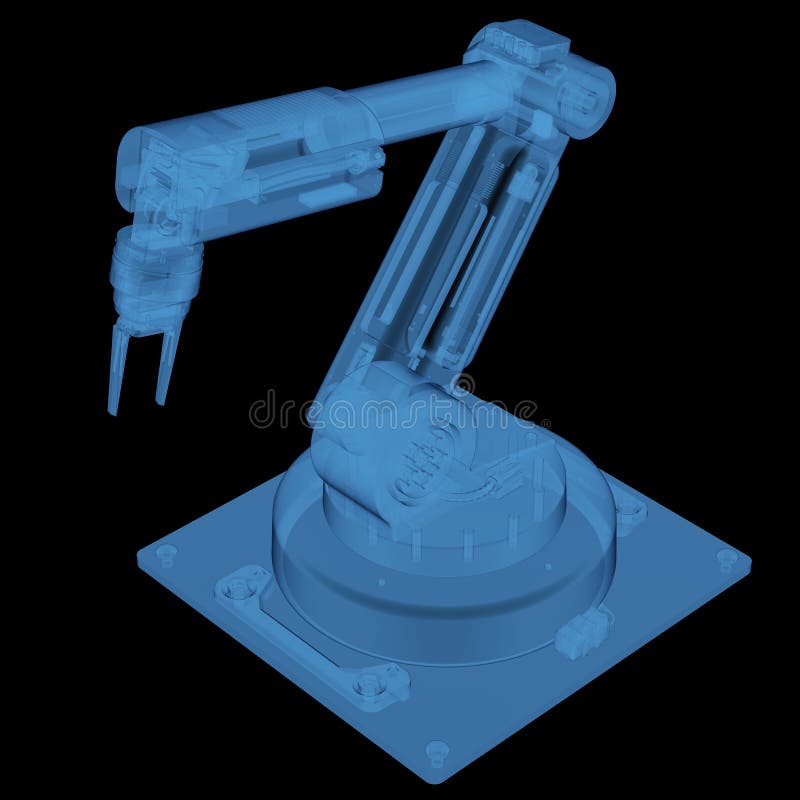 Bras de robot du rayon X illustration stock. Illustration du main ...