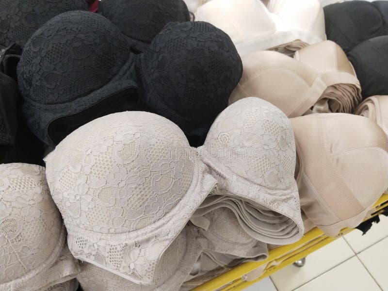 Bras of Different Sizes and Colors in the Basket Stock Image - Image of ...