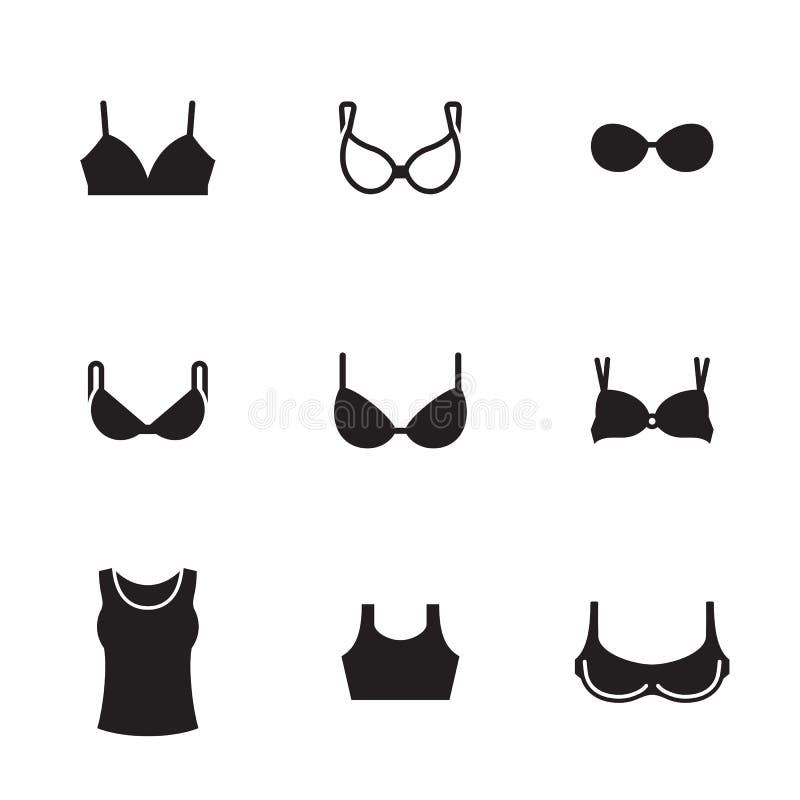 Set Types Female Bras Stock Illustrations 32 Set Types Female Bras