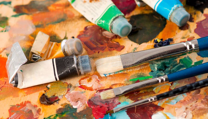 Brash and paint stock photo. Image of colors, cutout - 20994850