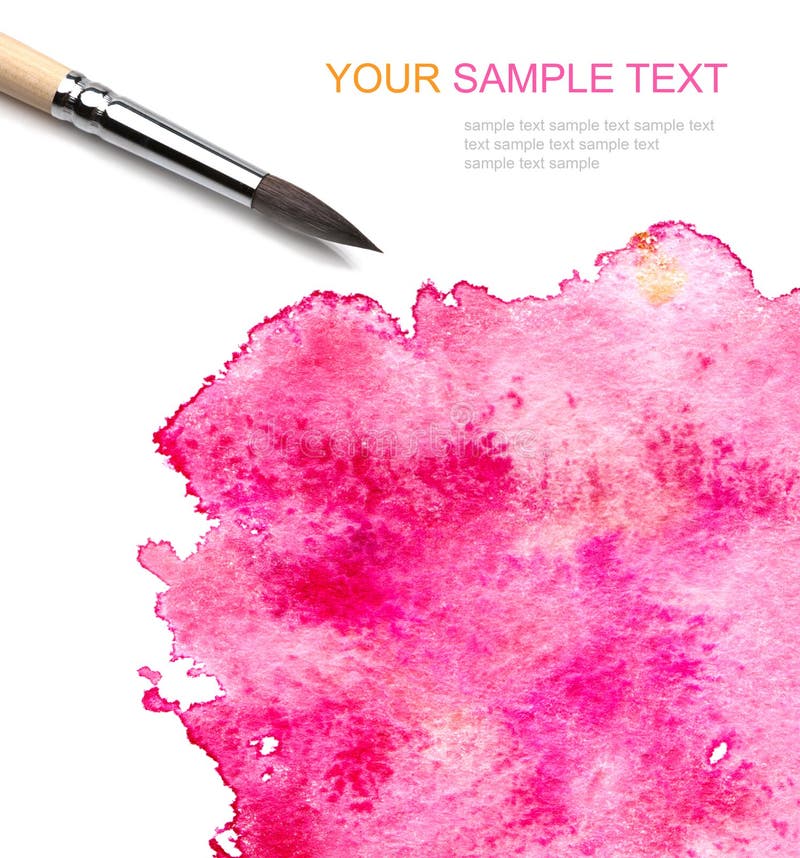 Brash and watercolor paint stock image. Image of canvas - 17111263