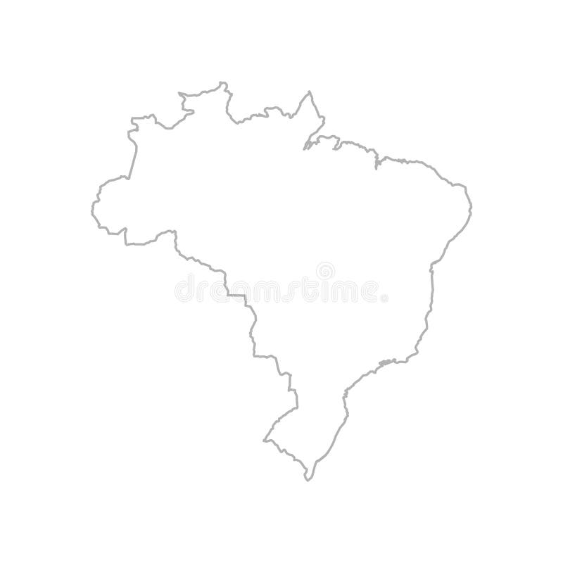 Brasil map line style stock illustration. Illustration of abstract ...