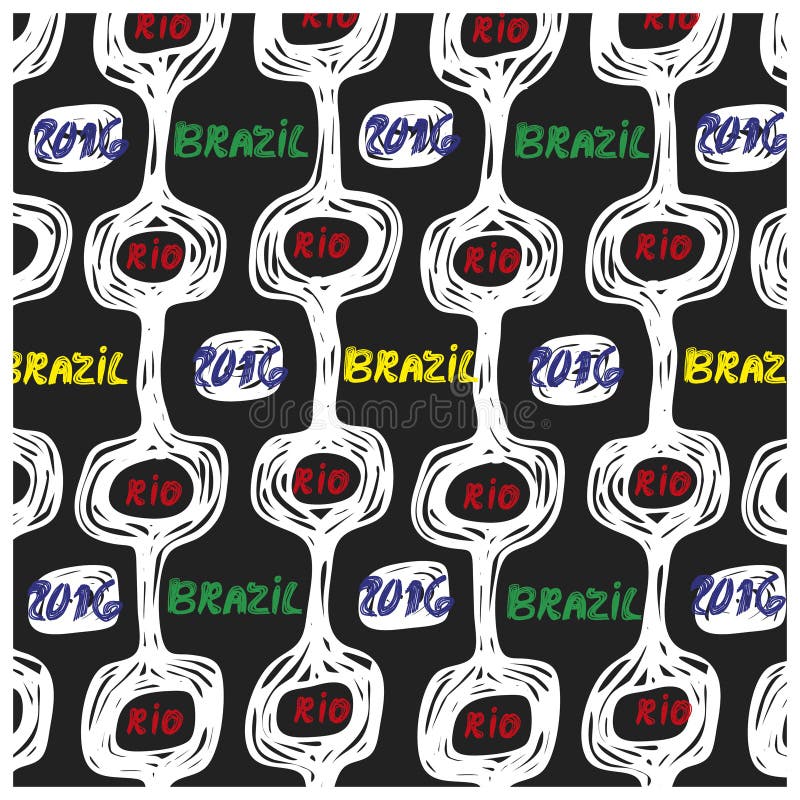 3brasil Pattern Set 2016 Rio Stock Vector - Illustration of games ...