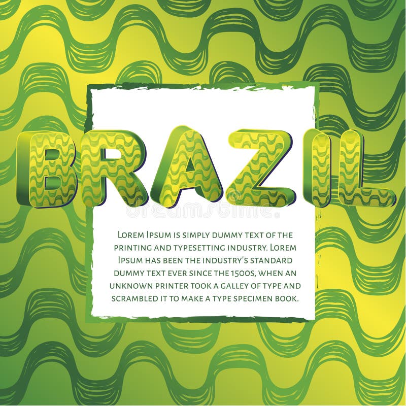 Brasil style pattern. stock vector. Illustration of ipanema - 91002748