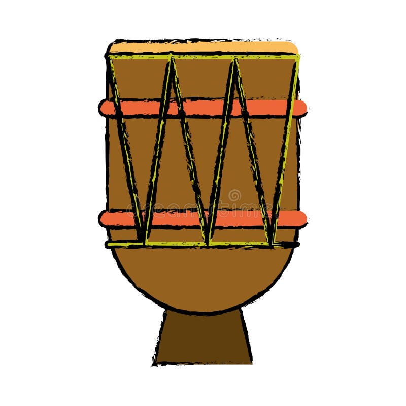 Brasilian Drum Percussion Bongo Sketch Stock Vector - Illustration of ...