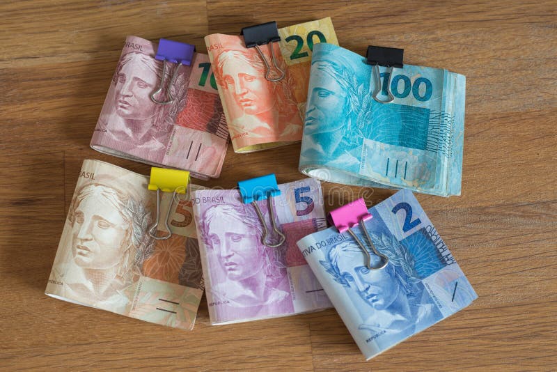 Brasilianisches Geld / Real / Das Konzept Des Haushaltsbudgets ...