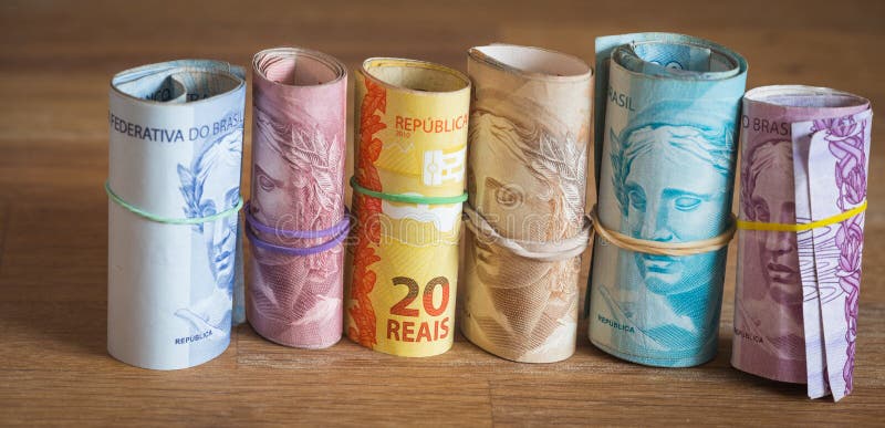 Brasilien-Geld/-Reais stockbild. Bild von wirtschaftlichkeit - 86029745