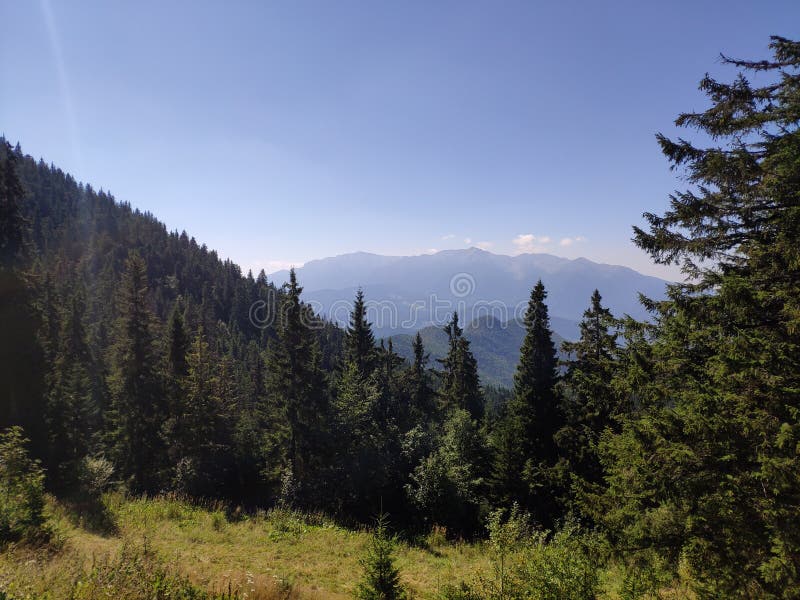 Brasov Postavarul mountain stock image. Image of hill - 200477899