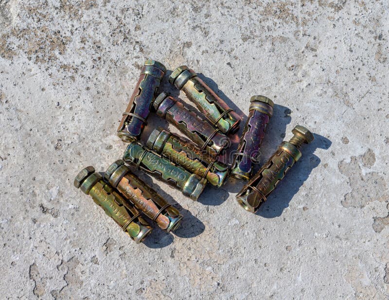 Brass Anchor Fasteners Closeup View Stock Image - Image of iron, tool ...