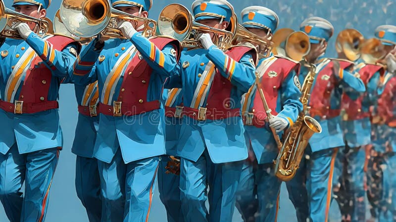 Brass Band Parade stock footage. Video of celebration - 388029372