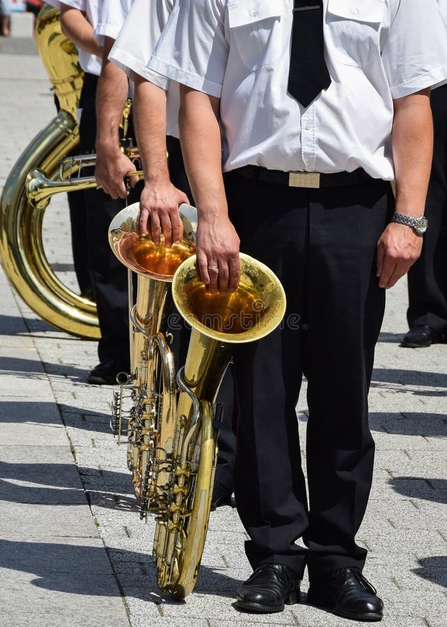Brass band stock image. Image of instrument, drumming - 61390347