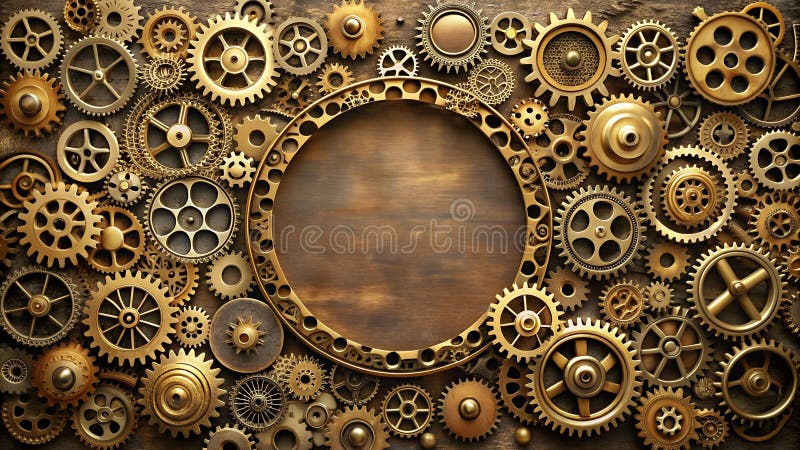 Brass Cog Number: a Steampunk Number Design with Intricate Cogs ...