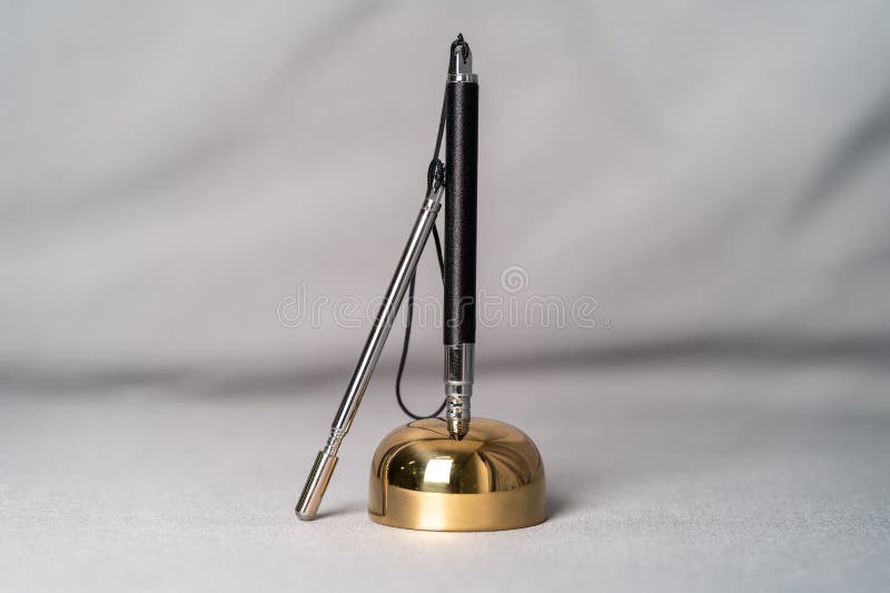 A Brass-Colored Extendable Buddhist Inverted Bell Stock Photo - Image ...