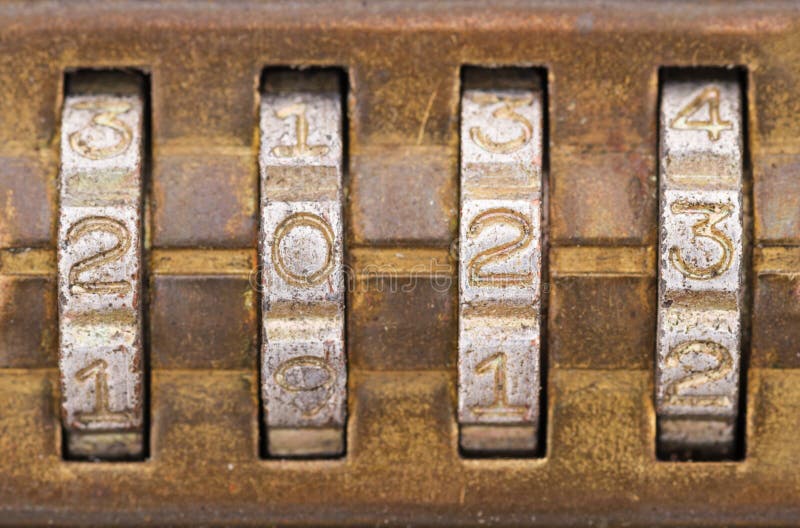 2023 on Brass Combination Lock Stock Photo - Image of lock, code: 263558196