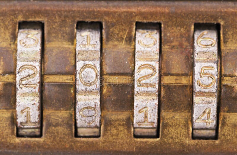 2025 on Brass Combination Lock Stock Image - Image of 2025, metal ...