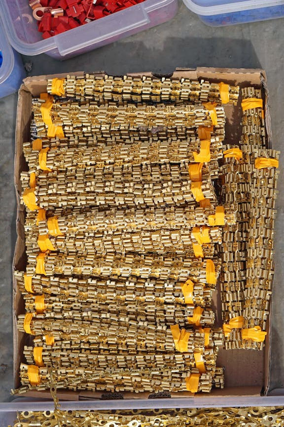 Brass Crimp Terminal stock image. Image of connector - 120172795