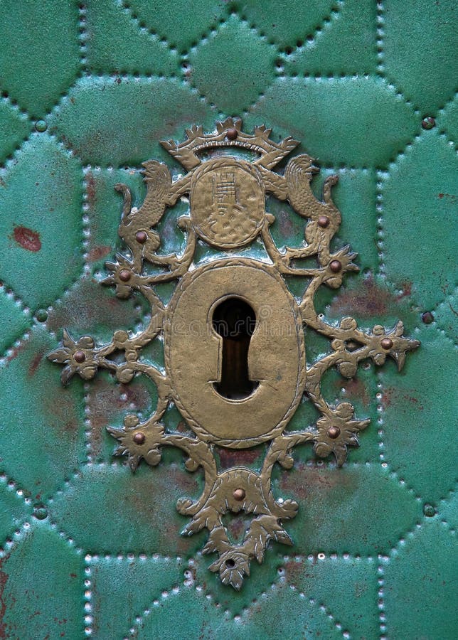 Brass Decorative Lock Faceplate Alicante Spain Editorial Image - Image ...