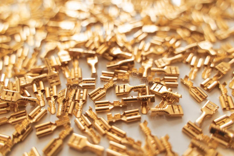 Brass Electrical Wire Connector. Mockup Stock Photo - Image of metal ...