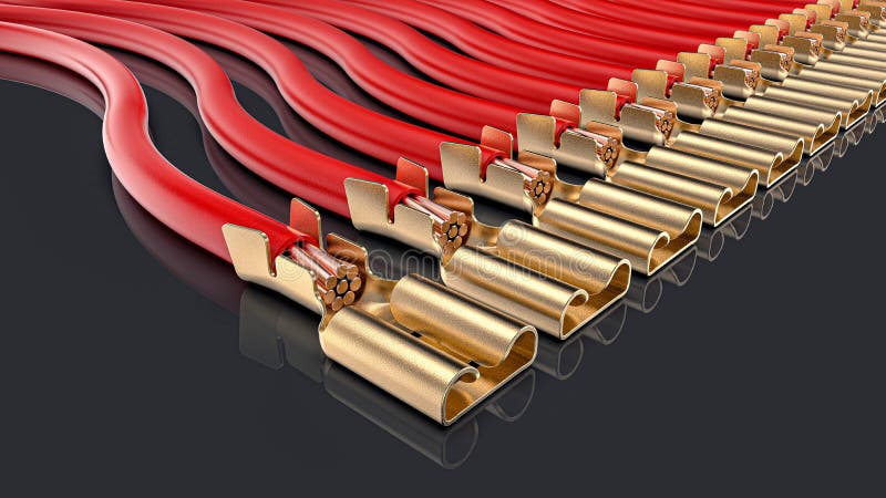 Brass Electrical Wire Connector. Template, Stock Image - Image of ...