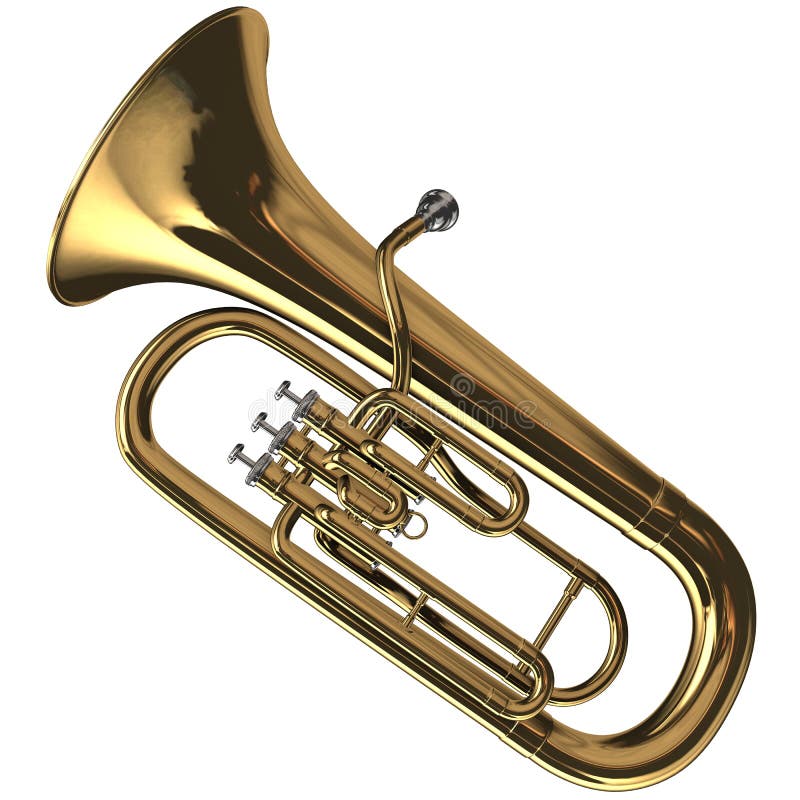 Brass Euphonium stock illustration. Illustration of baritone - 15671859