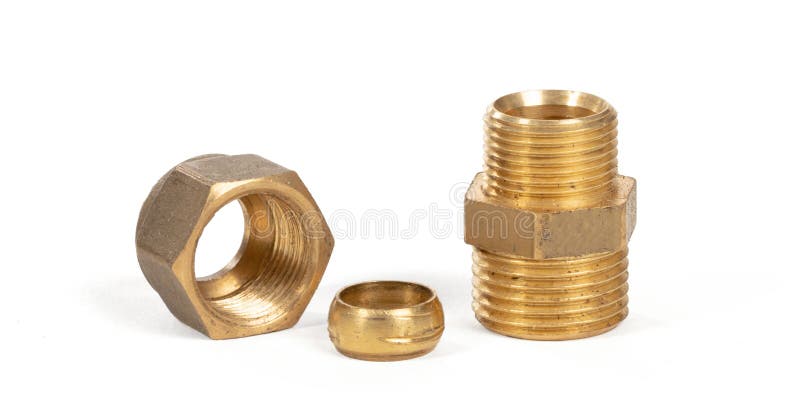 Brass Fitting for Plumbing Pipes, Connector for Two Different Sizes, 90 ...