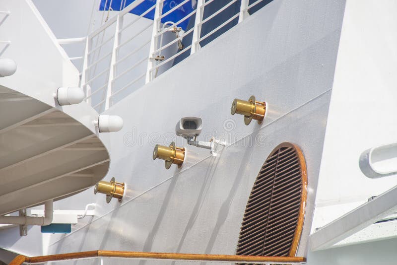 White Bulkhead on a Cruise Ship Stock Image - Image of cruise, naval ...
