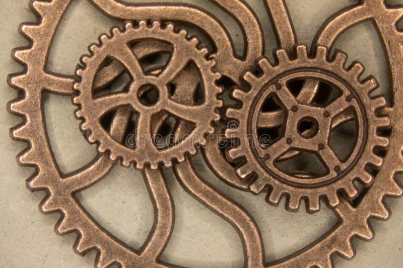 Brass Gears are Interlocked Stock Image - Image of clockwork, precision ...
