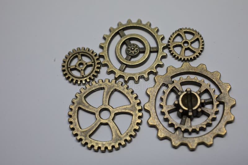 Brass Gears are Interlocked Stock Image - Image of gear, gears: 269852357