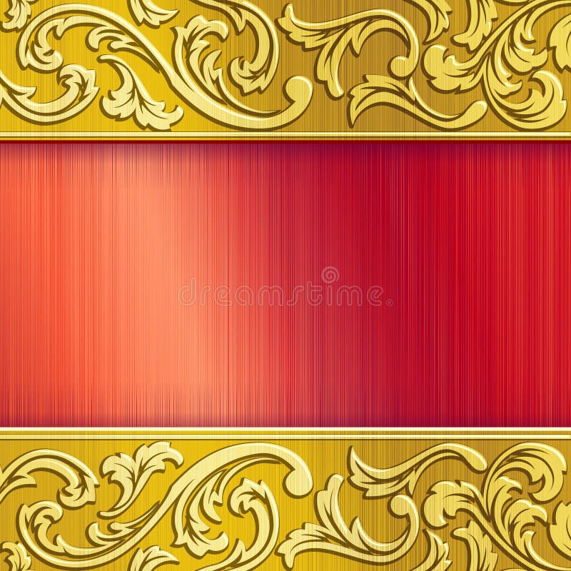 Brass Horizontal Banner in Red with Transparencies Stock Vector ...