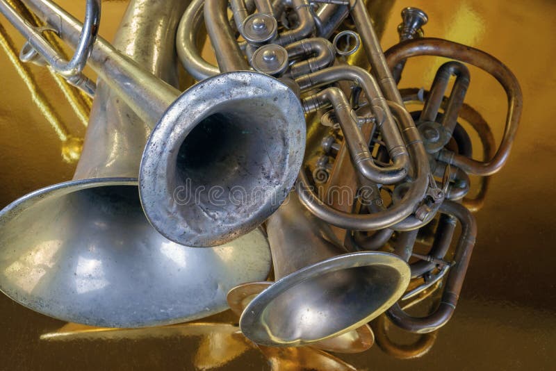 Brass instruments stock image. Image of classical, black - 150990683